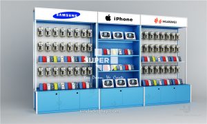 Wall Mobile Cell Phone Accessory Display shelf with LED Strips and ...