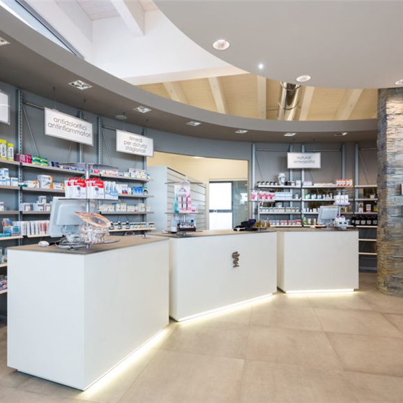 Dello Rosso Small Pharmacy Interior Design - Retail Shop Interior ...