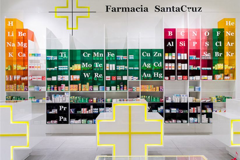 Wooden Wall Display Small Pharmacy Store Furniture Design - Retail Shop ...