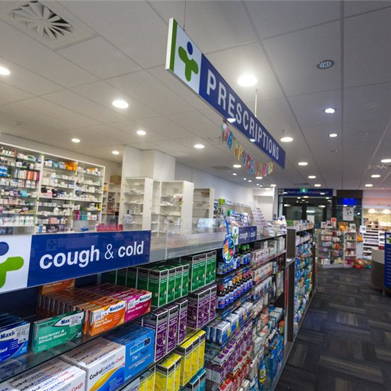 Health and Personal Care Medical Store Interior Design - Retail Shop ...