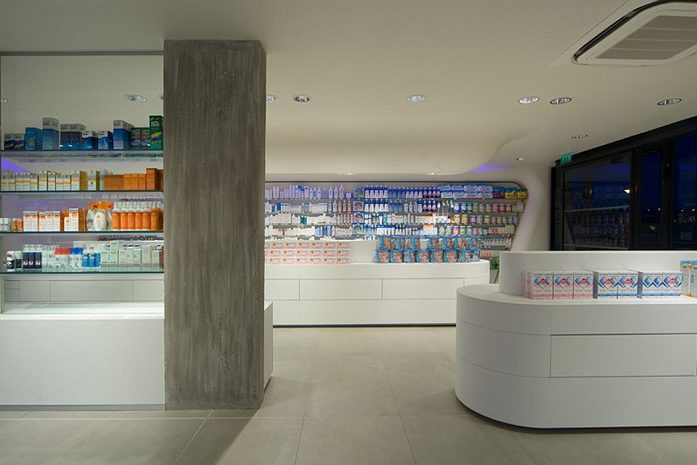 Modern Small Pharmacy Interior Design - Retail Shop Interior Design ...