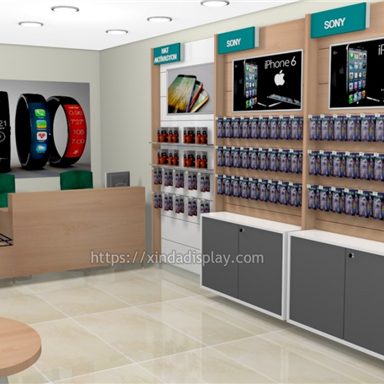 Custom Mobile Cell Phone Shop Layout Design - Retail Shop Interior ...