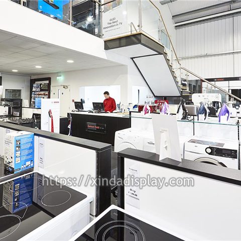 Home Appliances Shop Display Fixture Modern Appliances Showroom Design ...