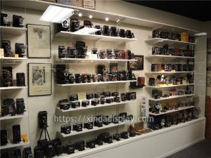 Modern Retail Display Furniture Camera Showcase - Custom Retail Display ...