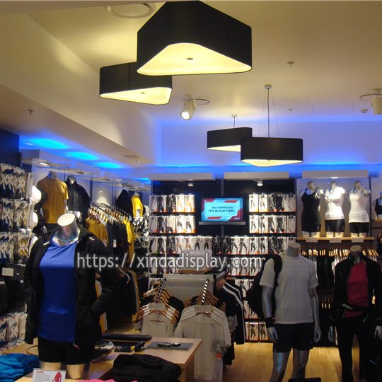 Custom Activewear Shop Interior Design Display Gym Sports Shop ...