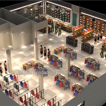 Custom Retail Shop Display Sport Products Fittings Sports Store ...