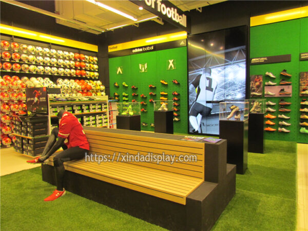Custom Sports Store Design Display Furniture Sports Showroom Interior ...
