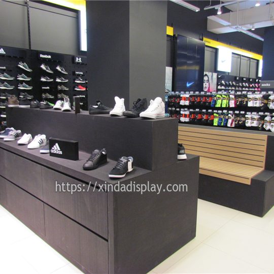 Custom Sports Store Design Display Furniture Sports Showroom Interior ...