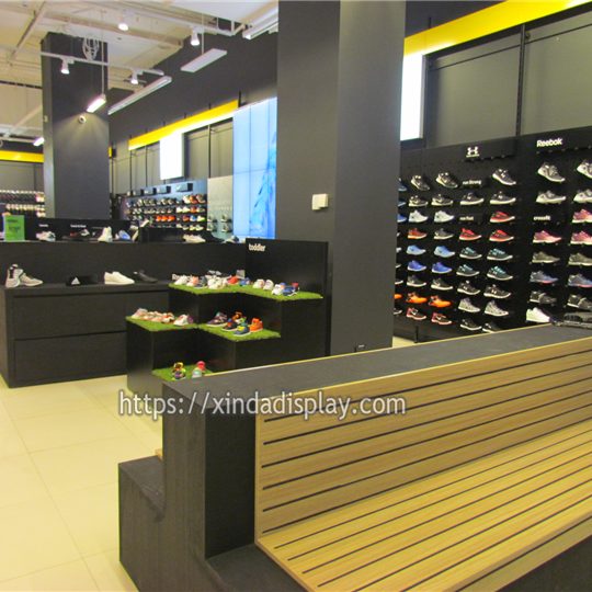 Custom Sports Store Design Display Furniture Sports Showroom Interior ...