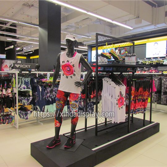 Custom Sports Store Design Display Furniture Sports Showroom Interior ...