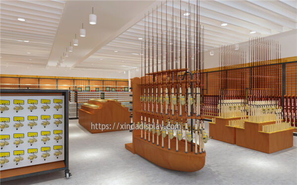 Modern Fishing Shop Display Fixture Retail Fishing and Hunting Store ...