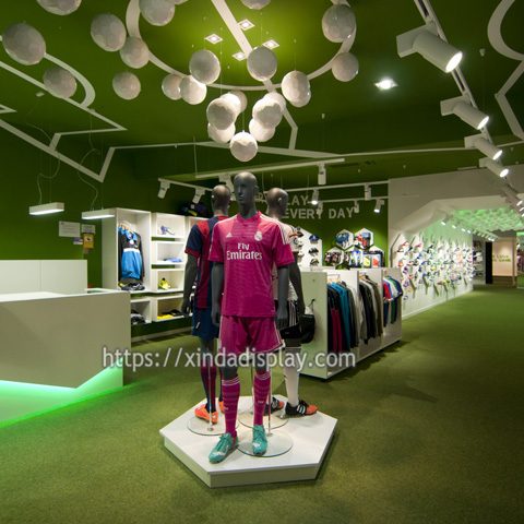 Modern Football Shop Display Fixture Retail Football Store Interior ...