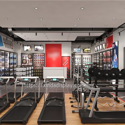 Modern Gym Equipment Store Display Activewear Fitness Shop Interior ...