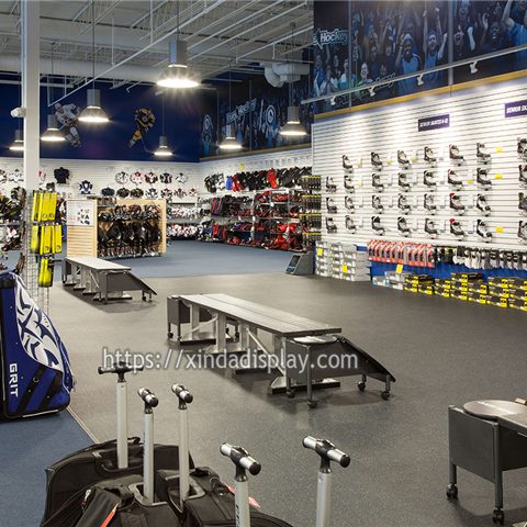 Modern Ice Hockey Shop Display Fixture Retail Hockey Gear Store ...
